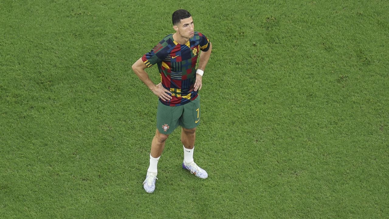 Mundial 2022. Cristiano Ronaldo wsparty przez Flavio Paixao. Mundial 2022. Cristiano Ronaldo wsparty przez Flavio Paixao.